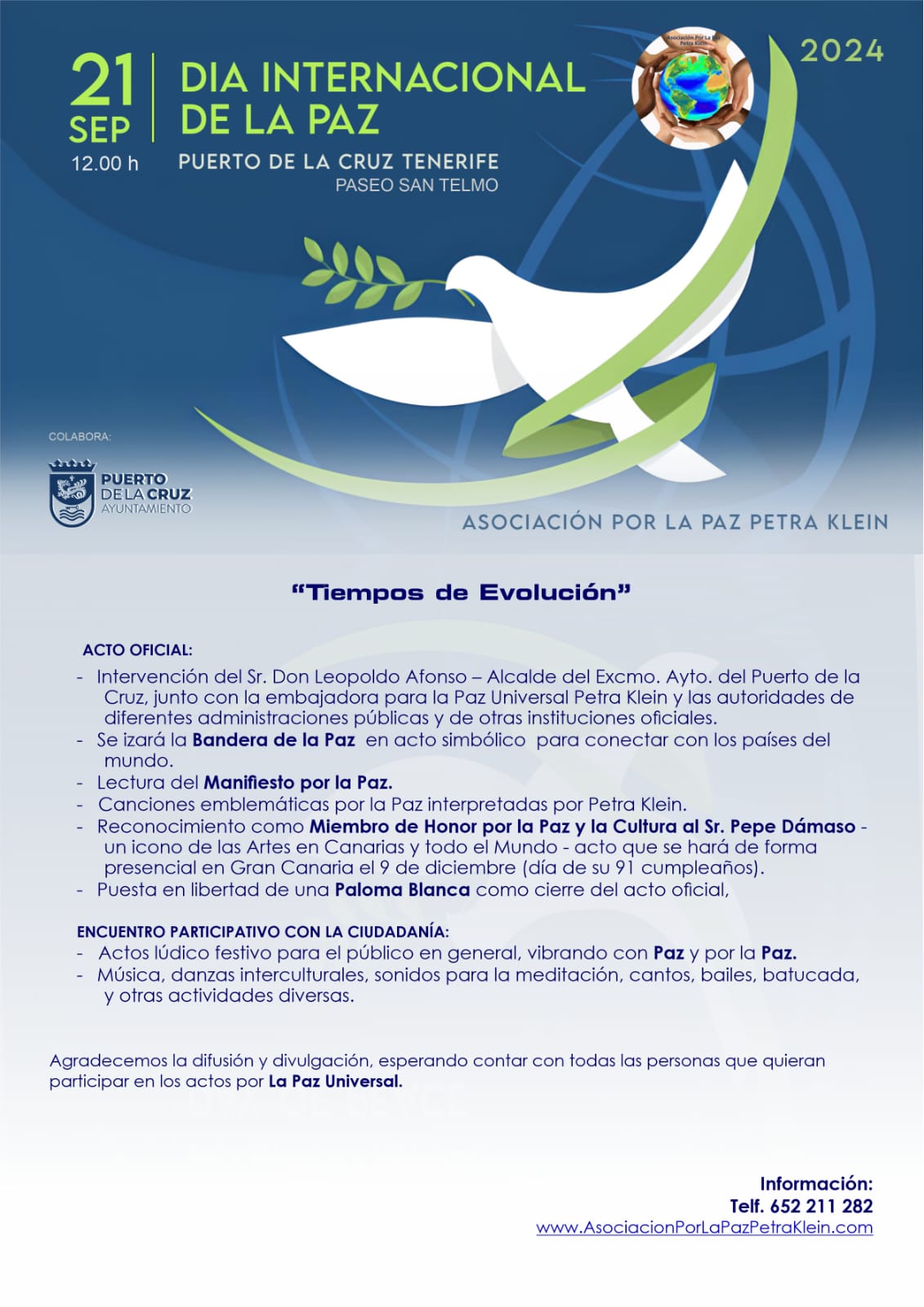 Día Internacional de la Paz- 21 de Septiembre- PUERTO DE LA CRUZ ...